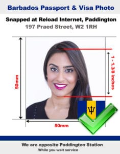 Barbados Passport Photo and Visa Photo snapped instantly