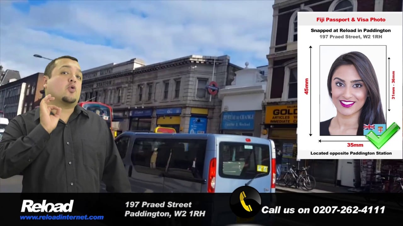 Fiji Passport Photo and Visa Photo snapped in Paddington, London