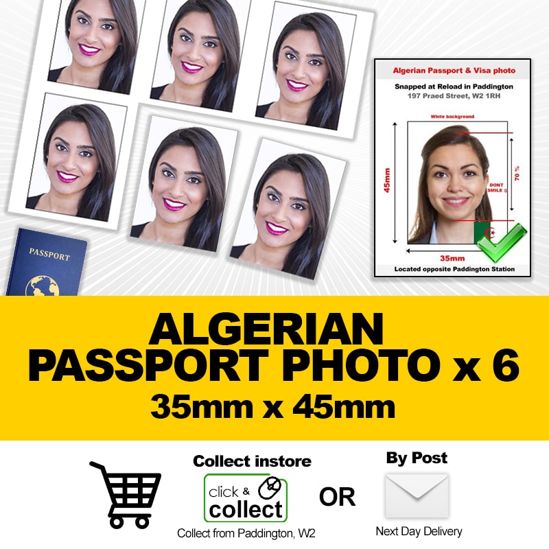 Algerian Passport Photo specifications and Visa Photos Algeria in London
