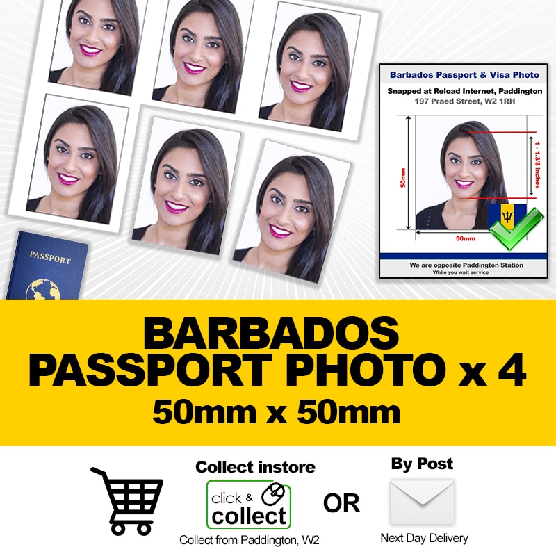 Barbados Passport Photo and Visa Photo snapped instantly