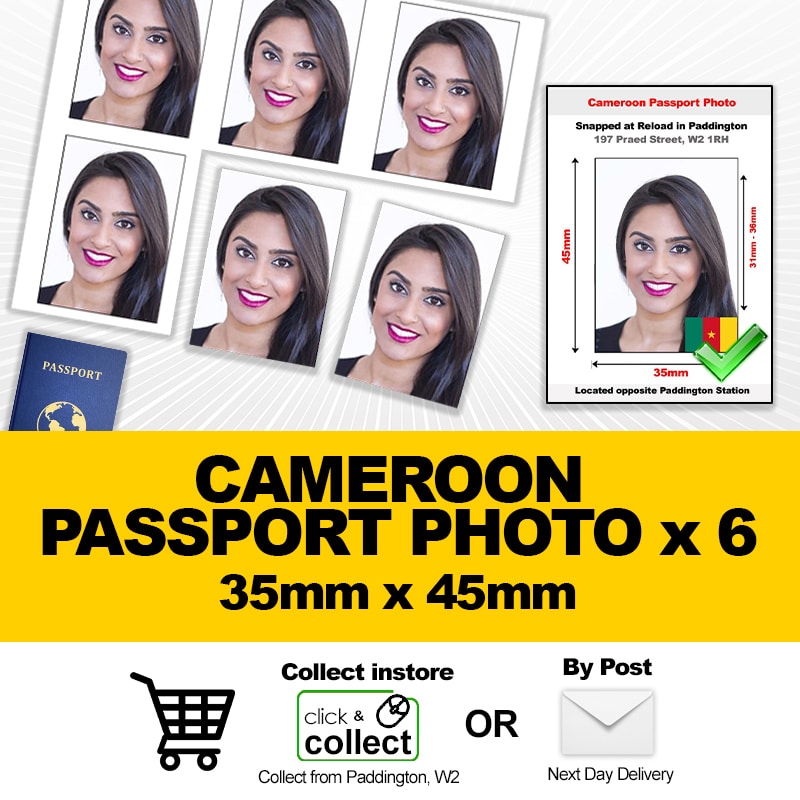 Cameroon Passport Photo and Visa Photo snapped in Paddington, London
