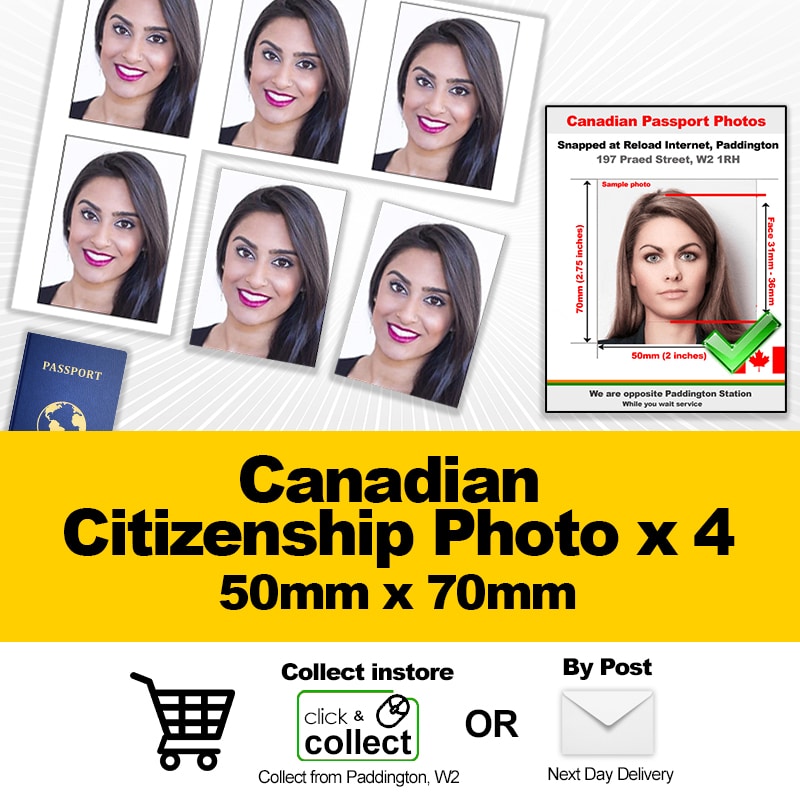 Canadian citizenship photo taken in Paddington or Online Canada Photo