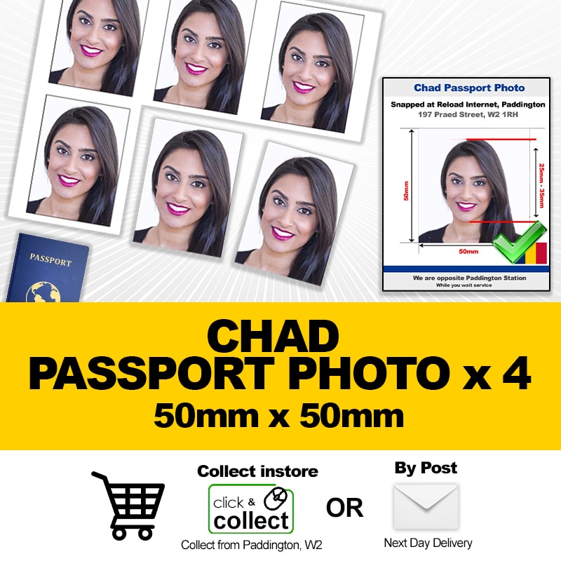 Chad Passport Photo and Visa Photo snapped in Paddington, London