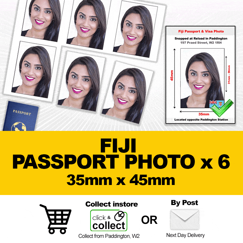Fiji Passport Photo and Visa Photo snapped in Paddington, London