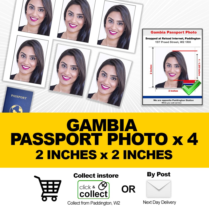 Gambia Passport Photo and Visa Photo snapped in Paddington, London