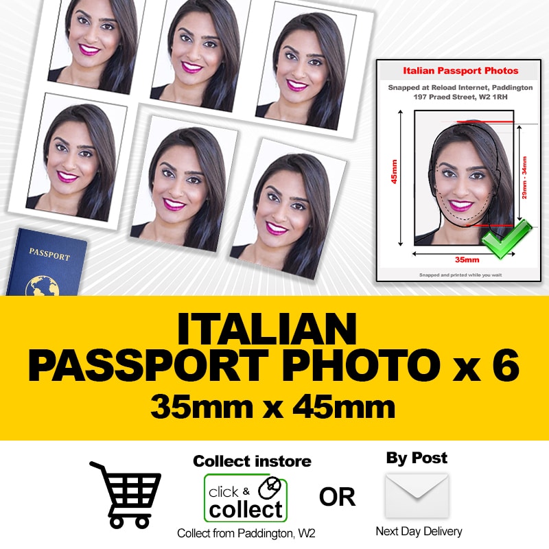 Italy Passport Photo printed. Collect in store or by post anywhere in ...