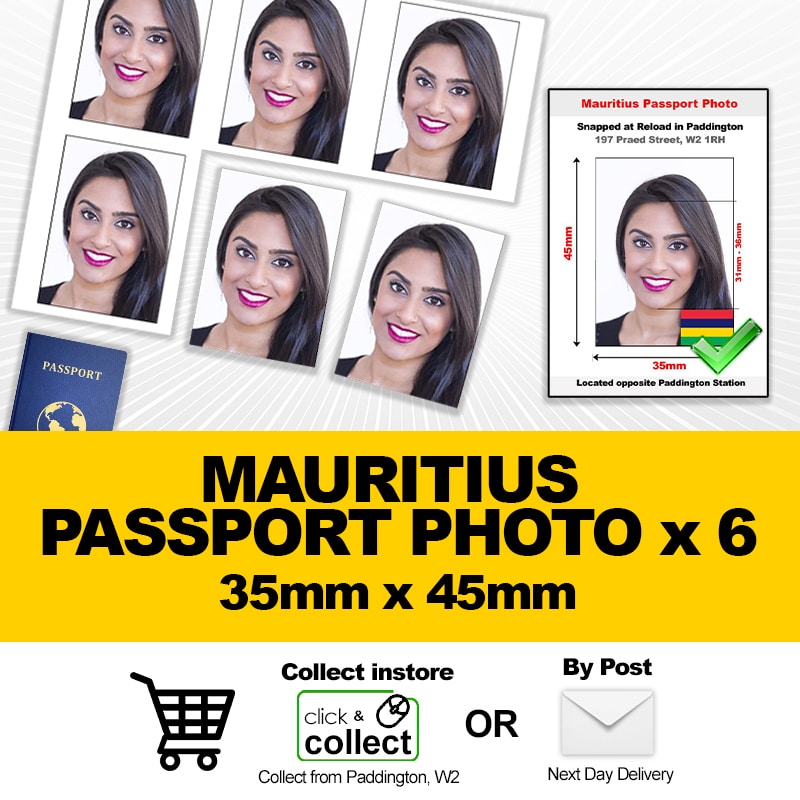 Mauritius Passport Photo and Visa Photo snapped in Paddington, London