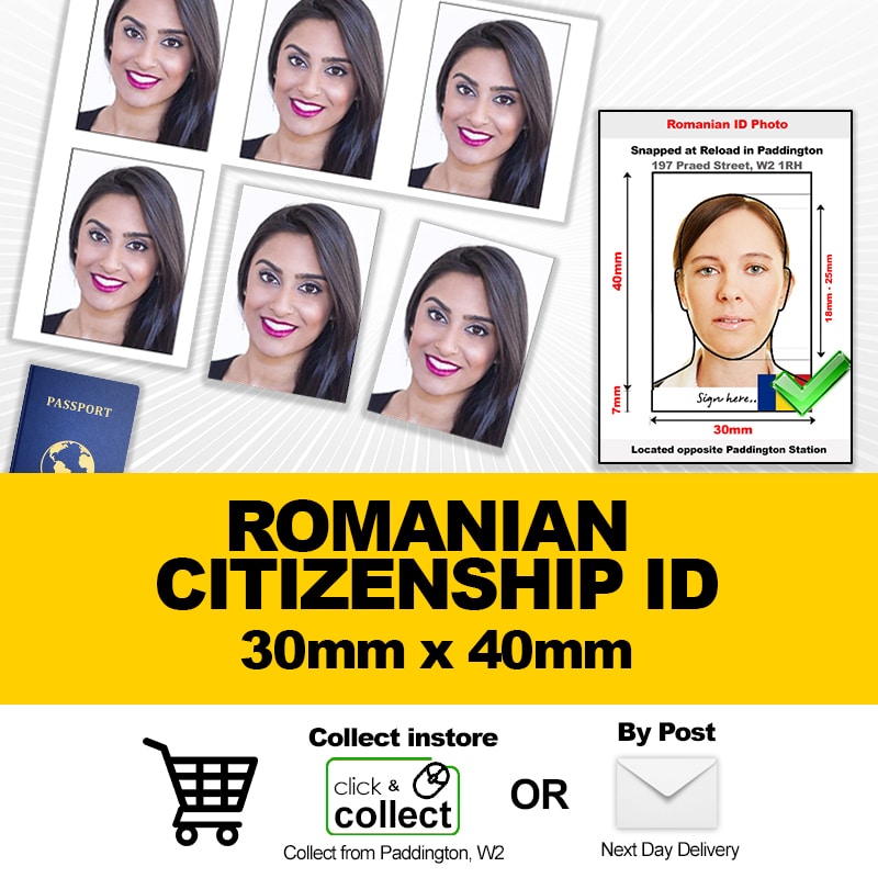Romanian Citizenship ID Photo Specifications 3/4cm - 3x4cm