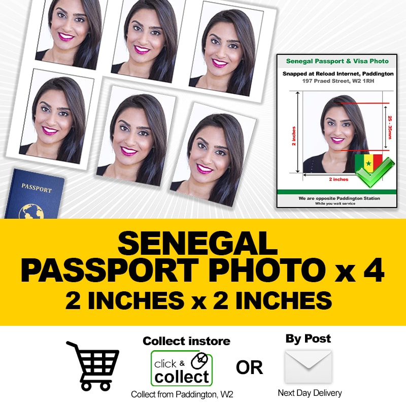 Senegal Passport Photo and Visa Photo snapped in Paddington, London