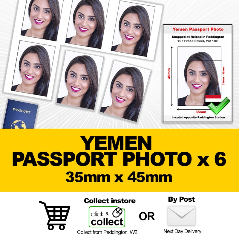 Yemen Passport Photo and Visa Photo snapped in Paddington, London